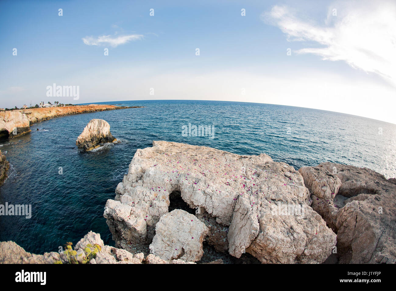 Cyprus - Mediterranean Sea coast. Sea Caves near Ayia Napa Stock Photo ...