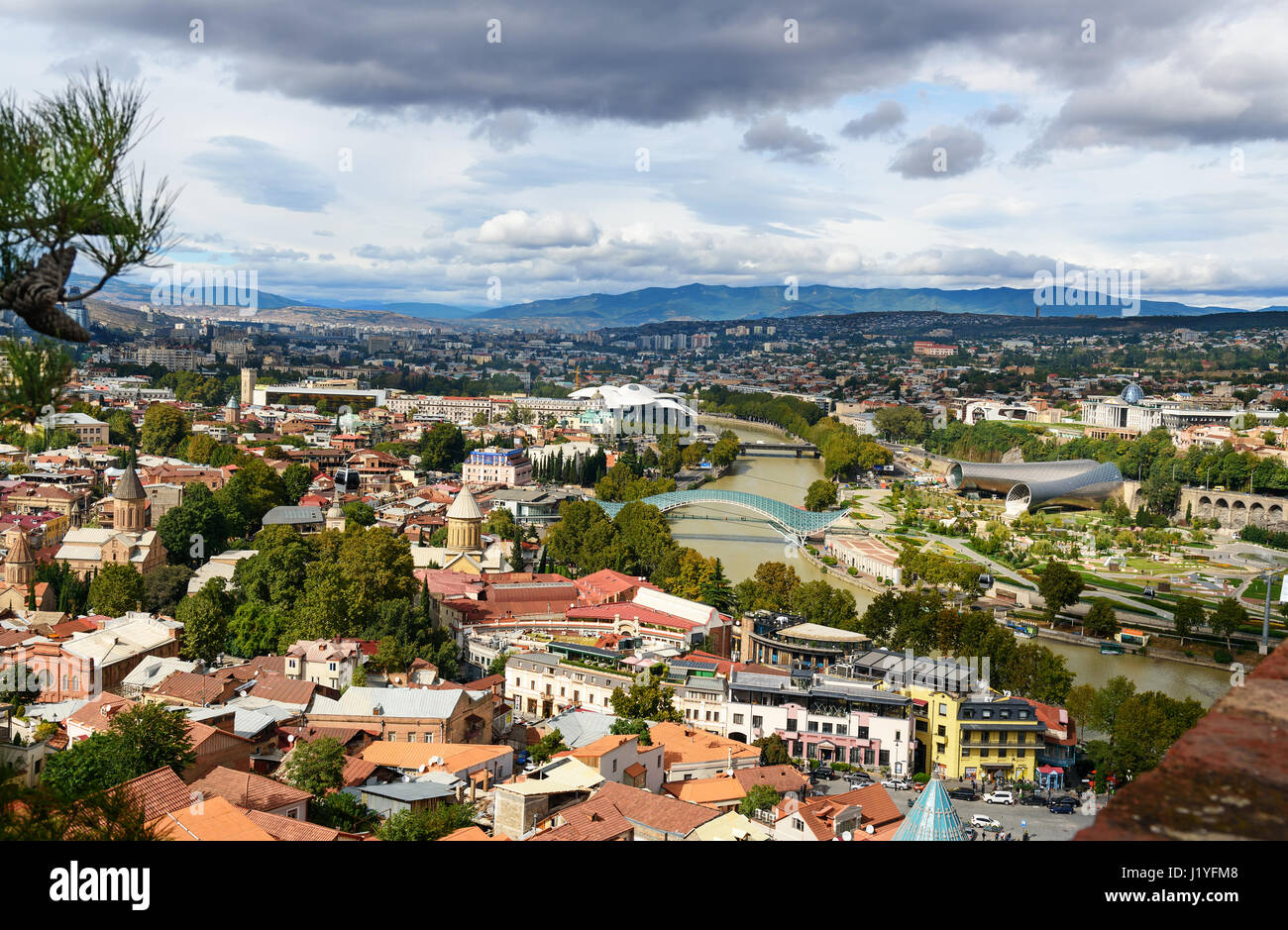Tbilisi architecture bridge city downtown hi-res stock photography and ...