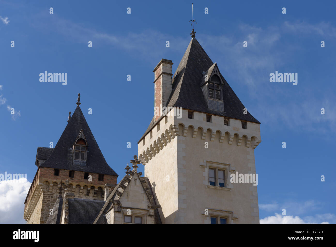 a tower of castle of Pau, in Pyrenees, France Stock Photo - Alamy