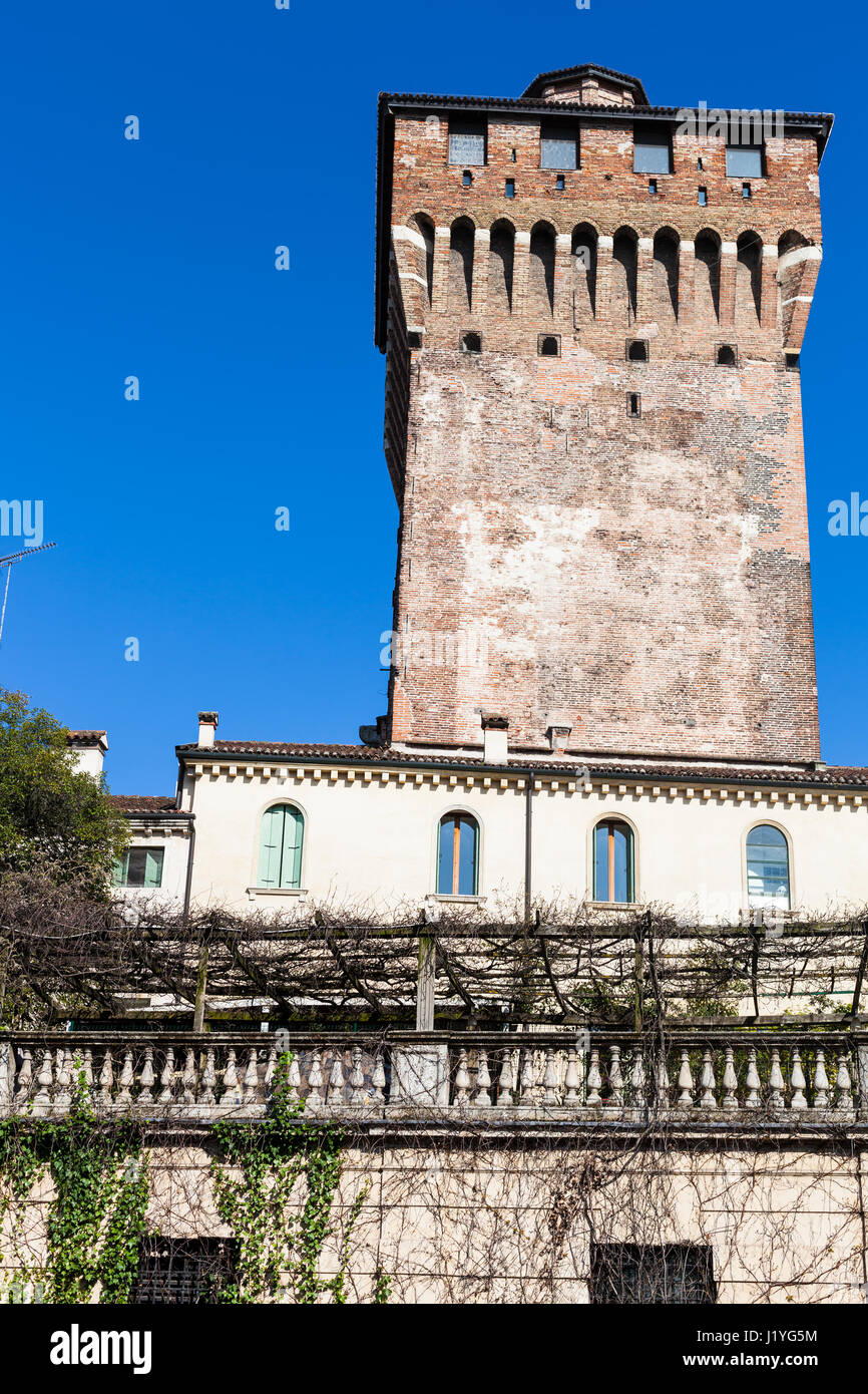 travel to Italy - view of Torrione di Porta Castello (Tower of Castel ...