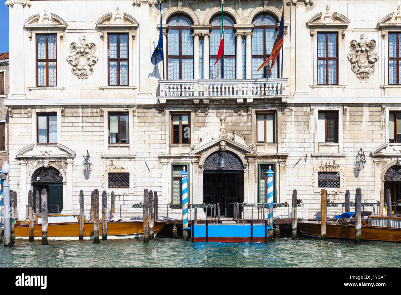 travel to Italy - facade of palace Palazzo Balbi on Grand Canal in ...
