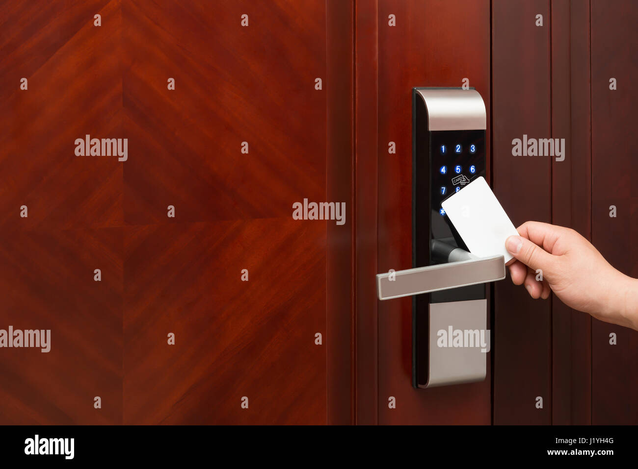 electronic door lock opening by an blank security card good for adding ...