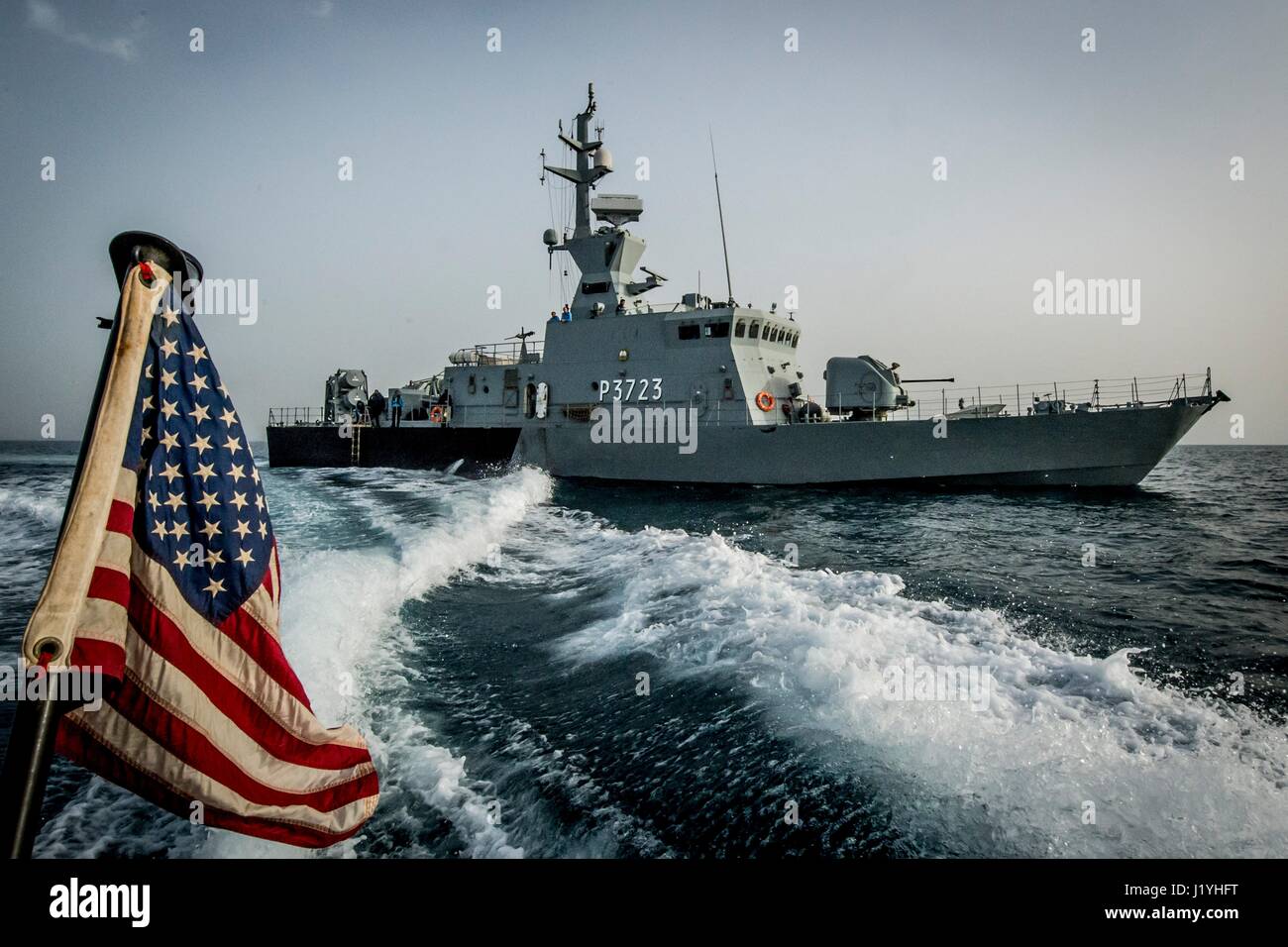 The Kuwaiti missile patrol boat Al Yarmook steams underway March 15 ...