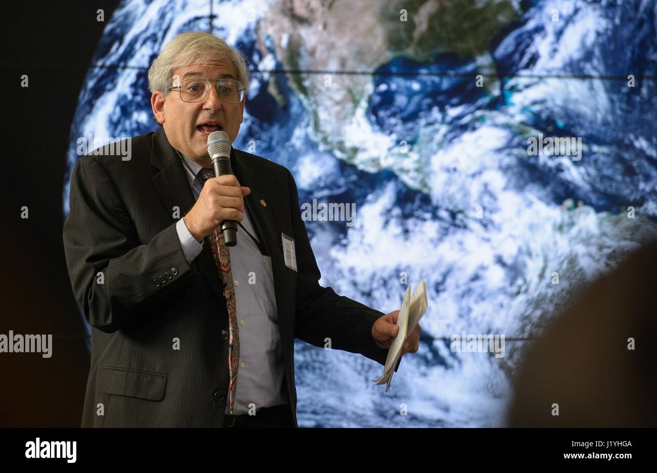 NASA Headquarters Earth Science Division Director Michael Freilich speaks at the NASA Earth Day ...