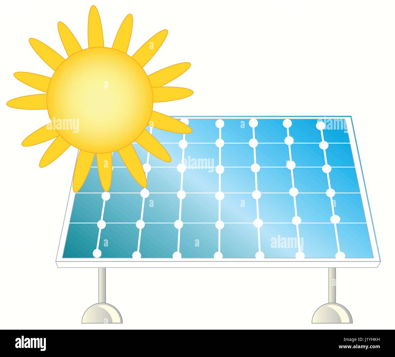 Sun and solar panel Stock Vector Image & Art - Alamy