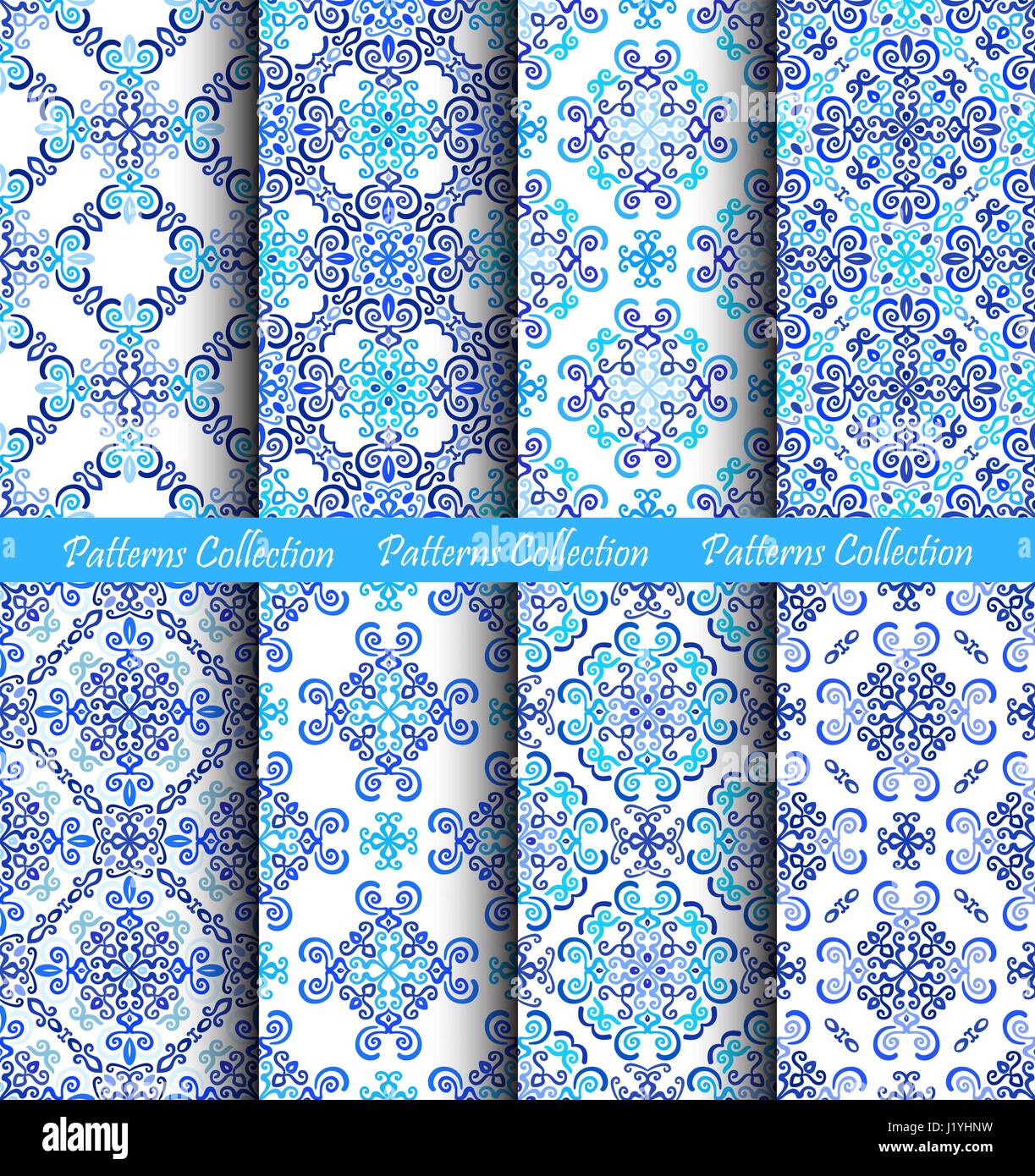 Deep blue floral patterns hi-res stock photography and images - Alamy