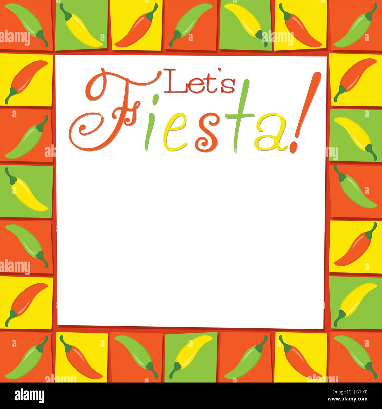 Funky Mexican chilli pepper card in vector format Stock Vector Image ...