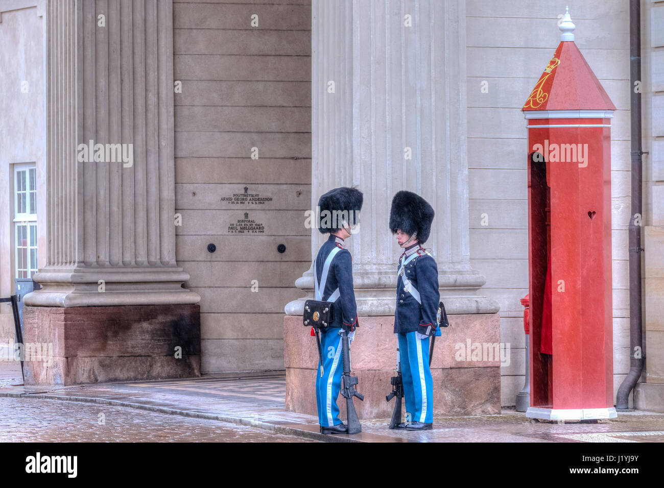 Royal family danish guards hi-res stock photography and images - Alamy