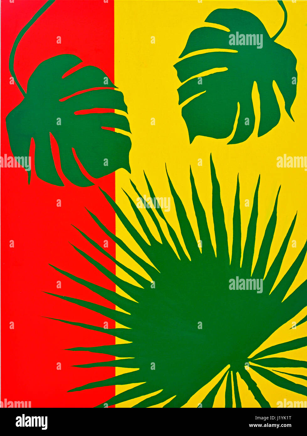 Illustration of Split leaff Philodendron selloum or Swiss Cheese Plant ...