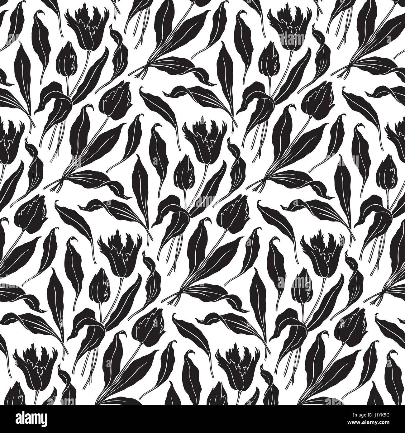 Vintage damask flowers seamless Stock Vector Images - Alamy