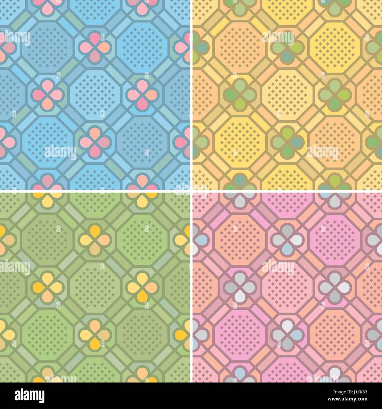 seamless pattern in 4 color variations (vector Stock Vector Image & Art ...