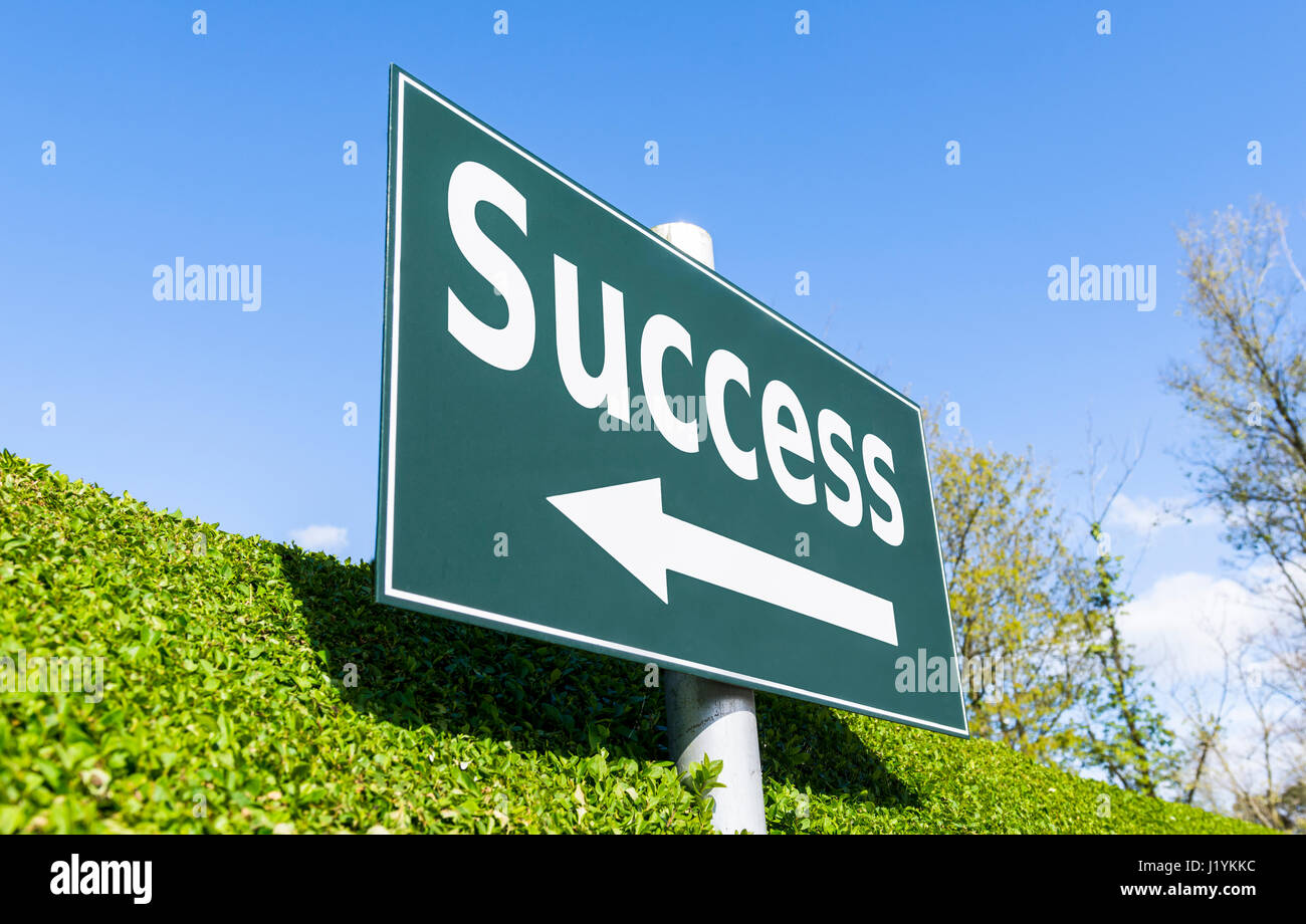 Success concept signpost Stock Photo - Alamy