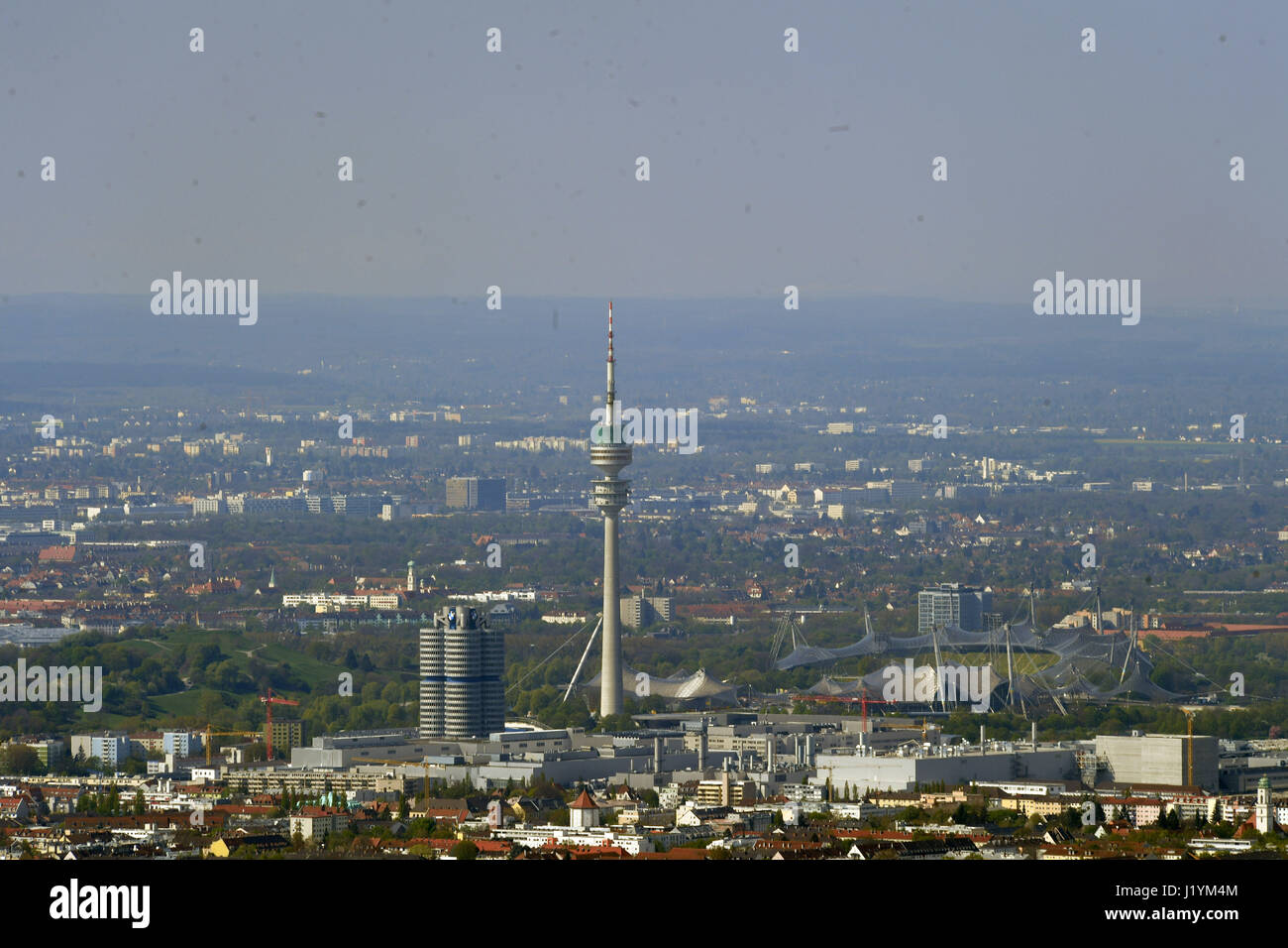 Munich, Germany. 21st Apr, 2017. The state capital city of Munich as ...