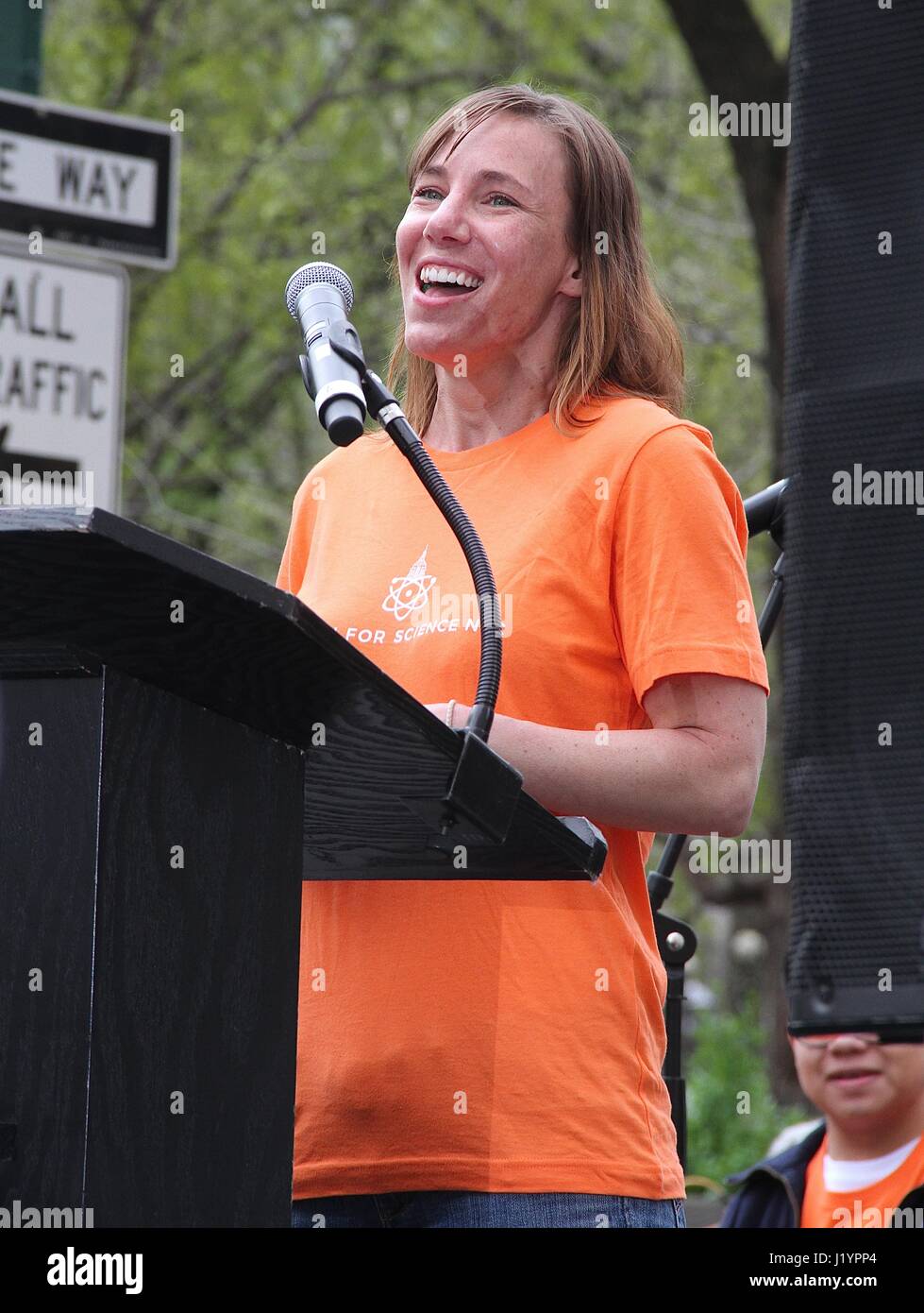 New York, NY, USA. 22nd Apr, 2017. Jill Dvornik, a senior stem-cell ...