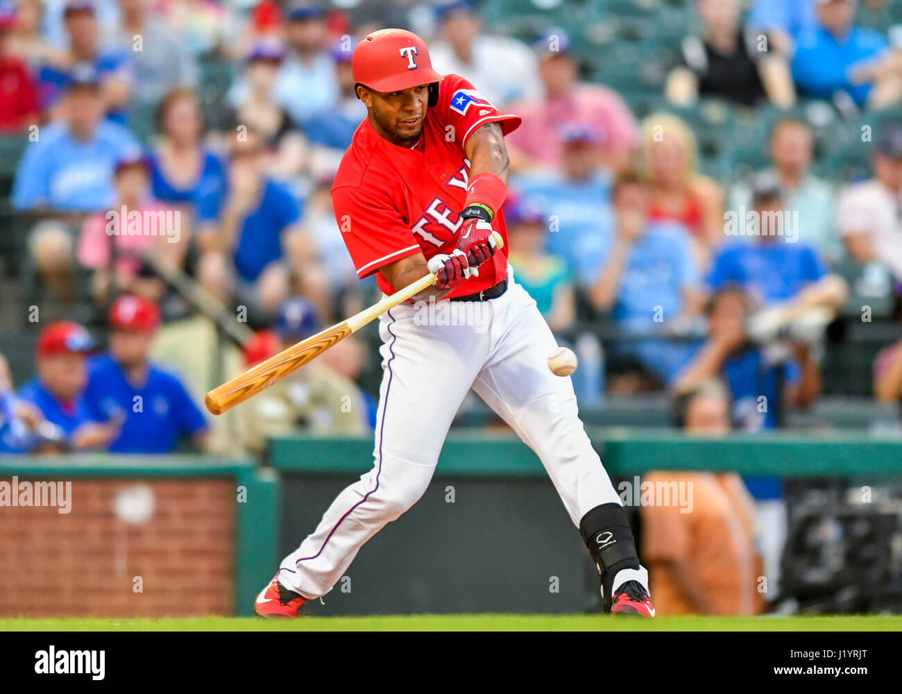APR 20, 2017: Texas Rangers shortstop Elvis Andrus #1 during an MLB ...
