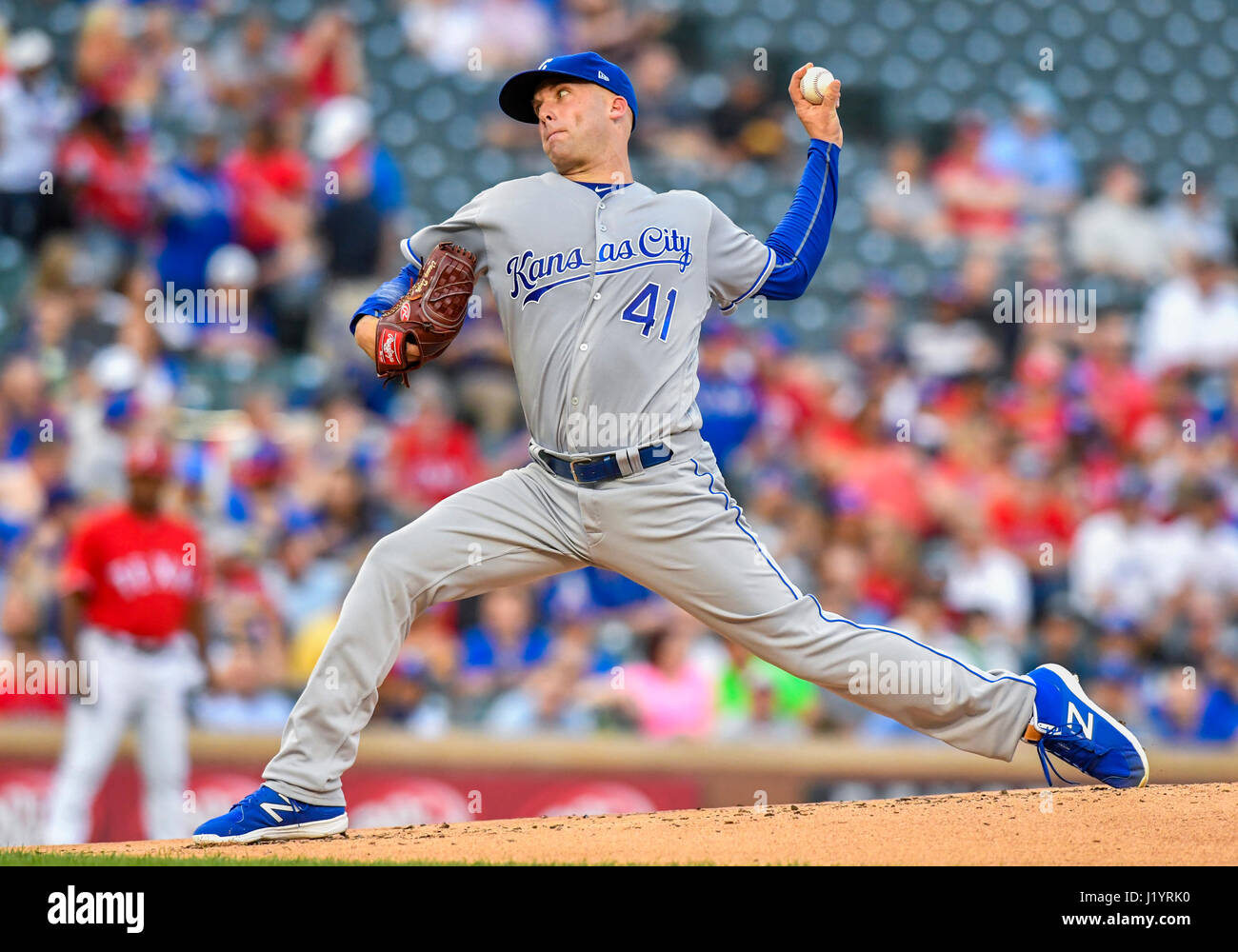 APR 20, 2017: Kansas City Royals starting pitcher Danny Duffy #41 ...