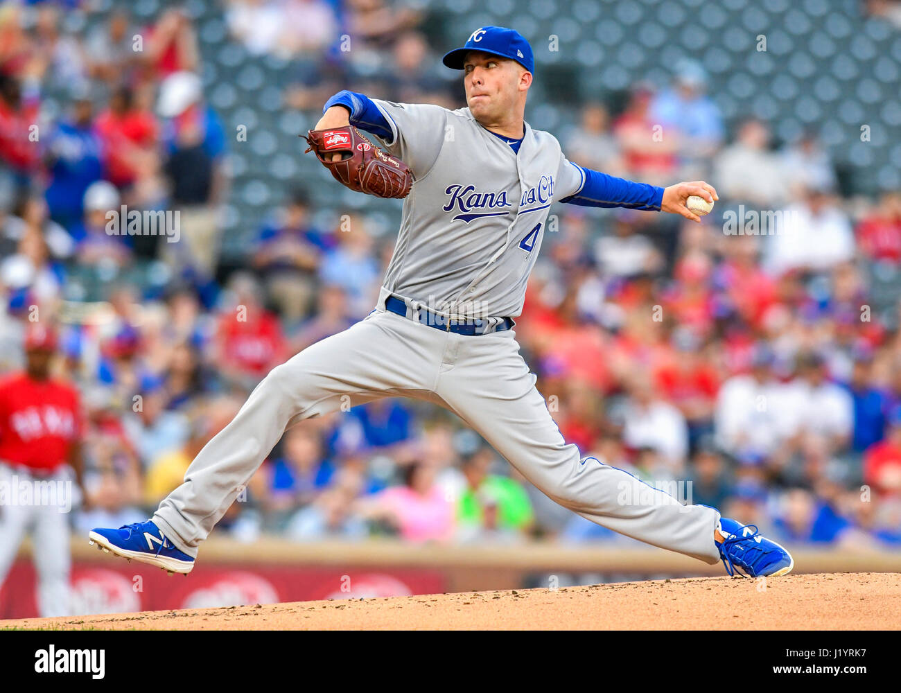 APR 20, 2017: Kansas City Royals starting pitcher Danny Duffy #41 ...