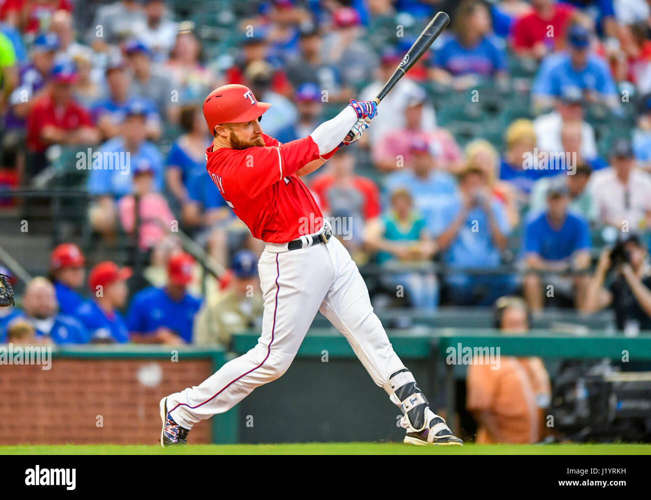 APR 20, 2017: Texas Rangers catcher Jonathan Lucroy #25 during an MLB ...