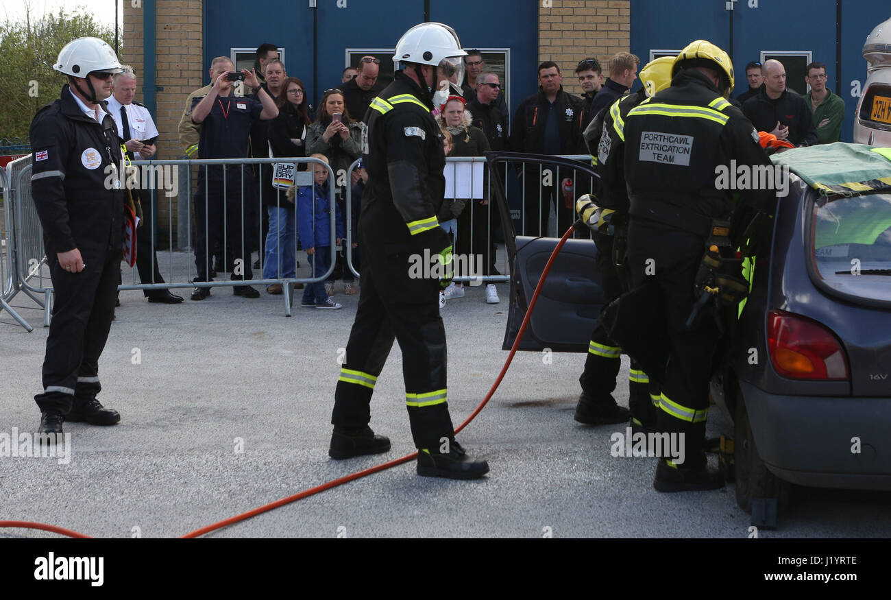Saturday 22nd April Cardiff, South Wales Emergency and rescue services ...