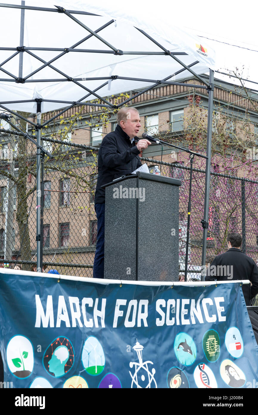 Seattle, Washington,USA. 22nd April, 2017. Seattle Mayor Ed Murray ...
