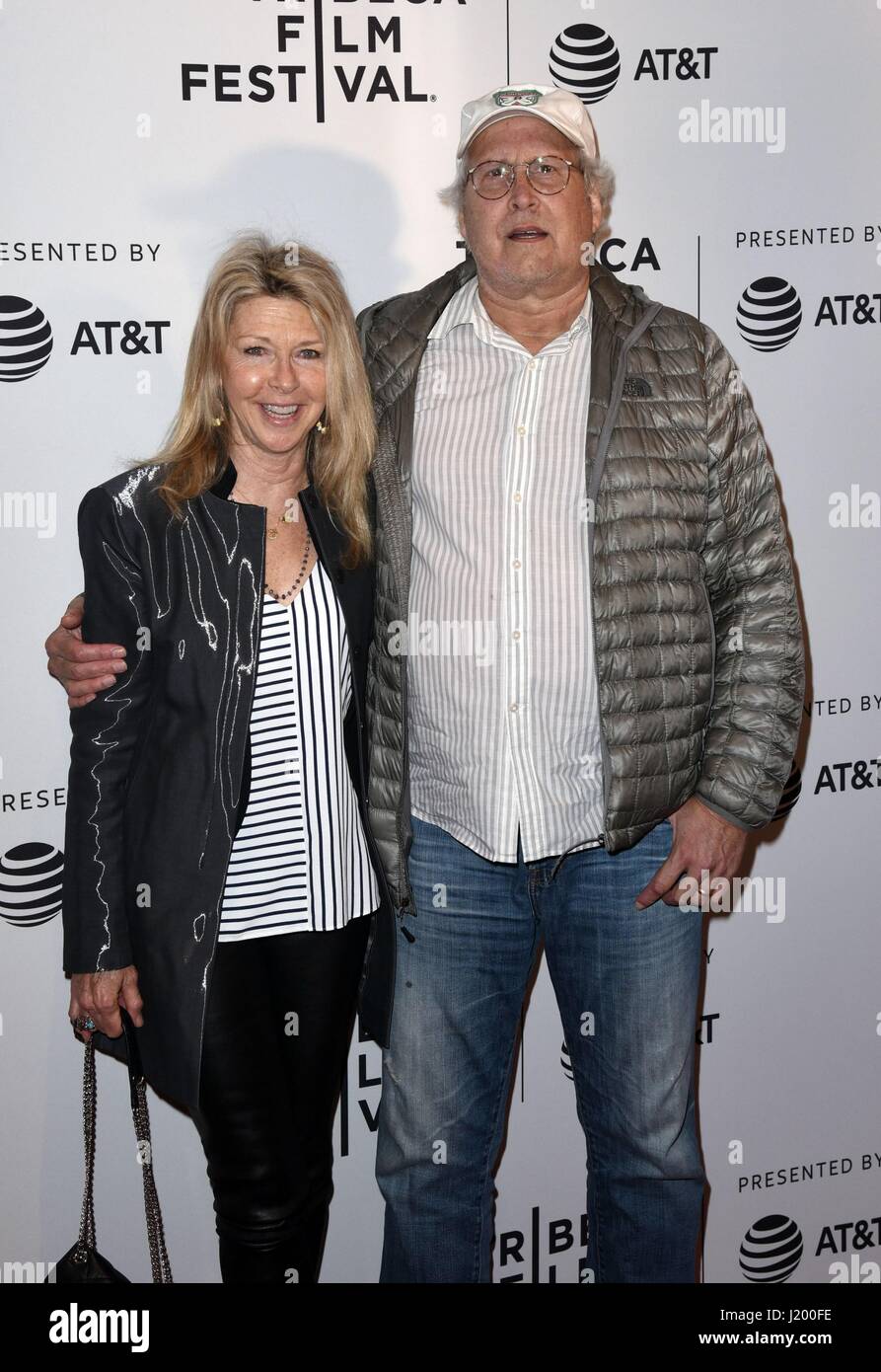 New York, NY, USA. 22nd Apr, 2017. Jayni Chase, Chevy Chase at arrivals ...