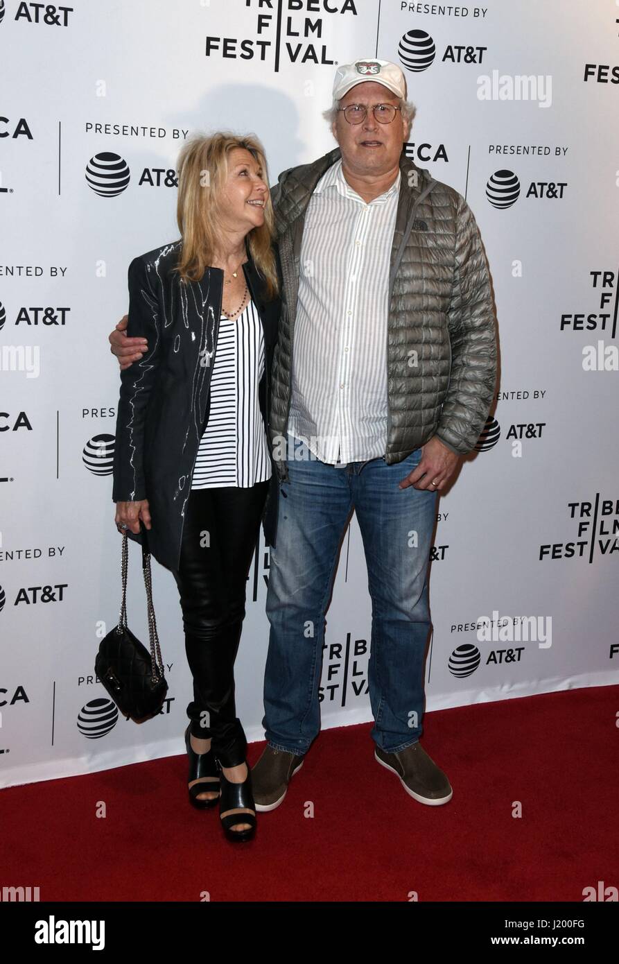 New York, NY, USA. 22nd Apr, 2017. Jayni Chase, Chevy Chase at arrivals ...