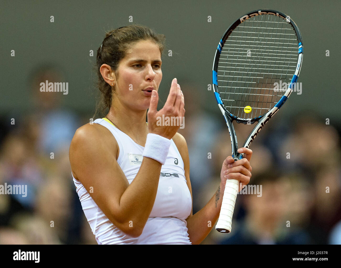 Stuttgart, Germany. 23rd Apr, 2017. Julia Goerges from Germany in ...