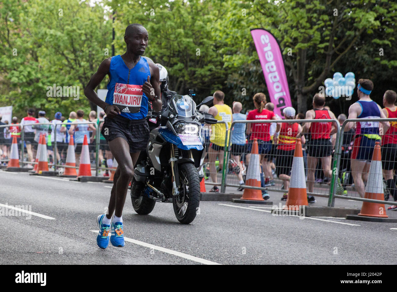 London, UK. 23rd Apr, 2017. Daniel Wanjiru of Kenya, who went on to win ...