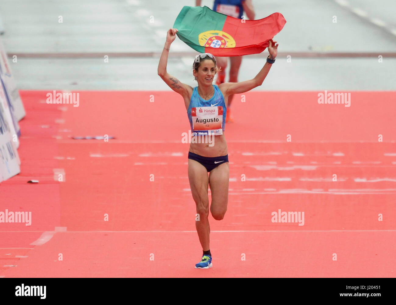 Hamburg, Germany. 23rd Apr, 2017. Jessica Augusto from Portugal ...