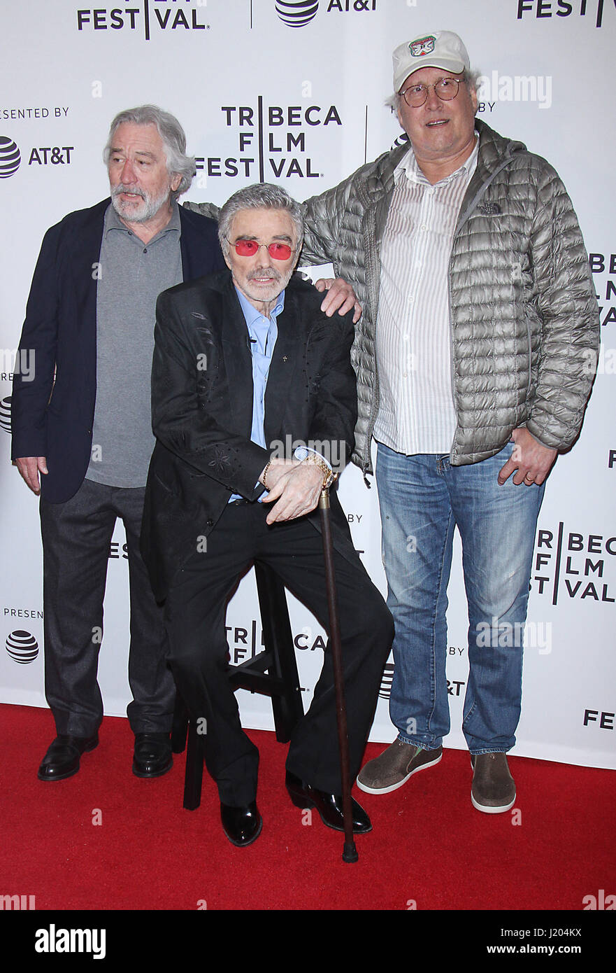 NEW YORK, NY April 22, 2017 Robert De Niro, Burt Reynolds, Chevy Chase ...
