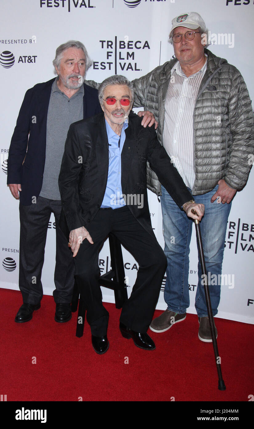 NEW YORK, NY April 22, 2017 Robert De Niro, Burt Reynolds, Chevy Chase ...