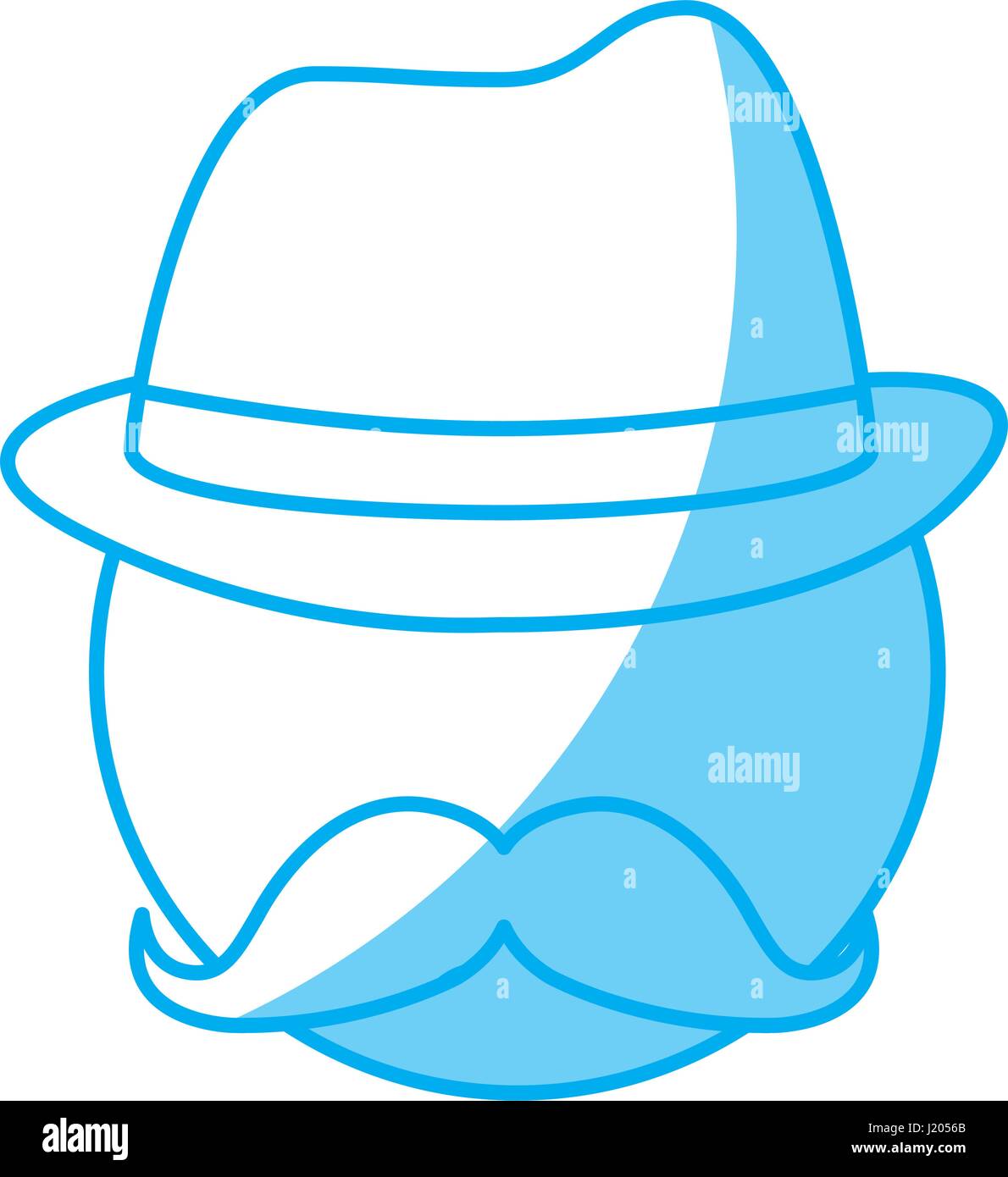 hat and mustache design Stock Vector Image & Art - Alamy