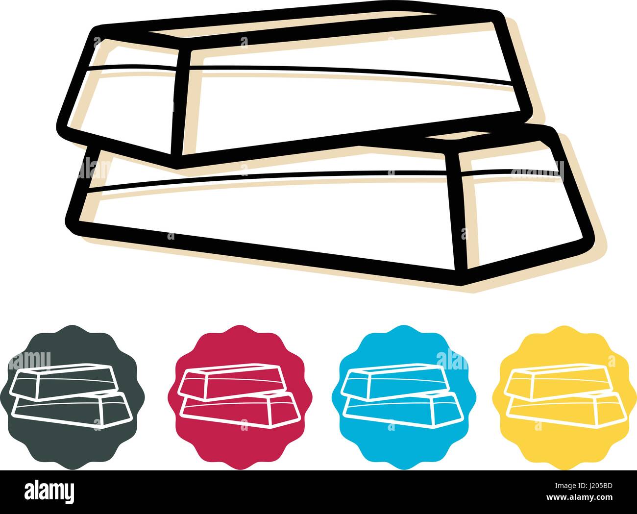 24 carat ingot Stock Vector Images - Alamy