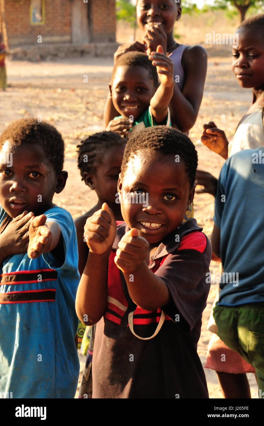 Malawian children in a village Stock Photo - Alamy