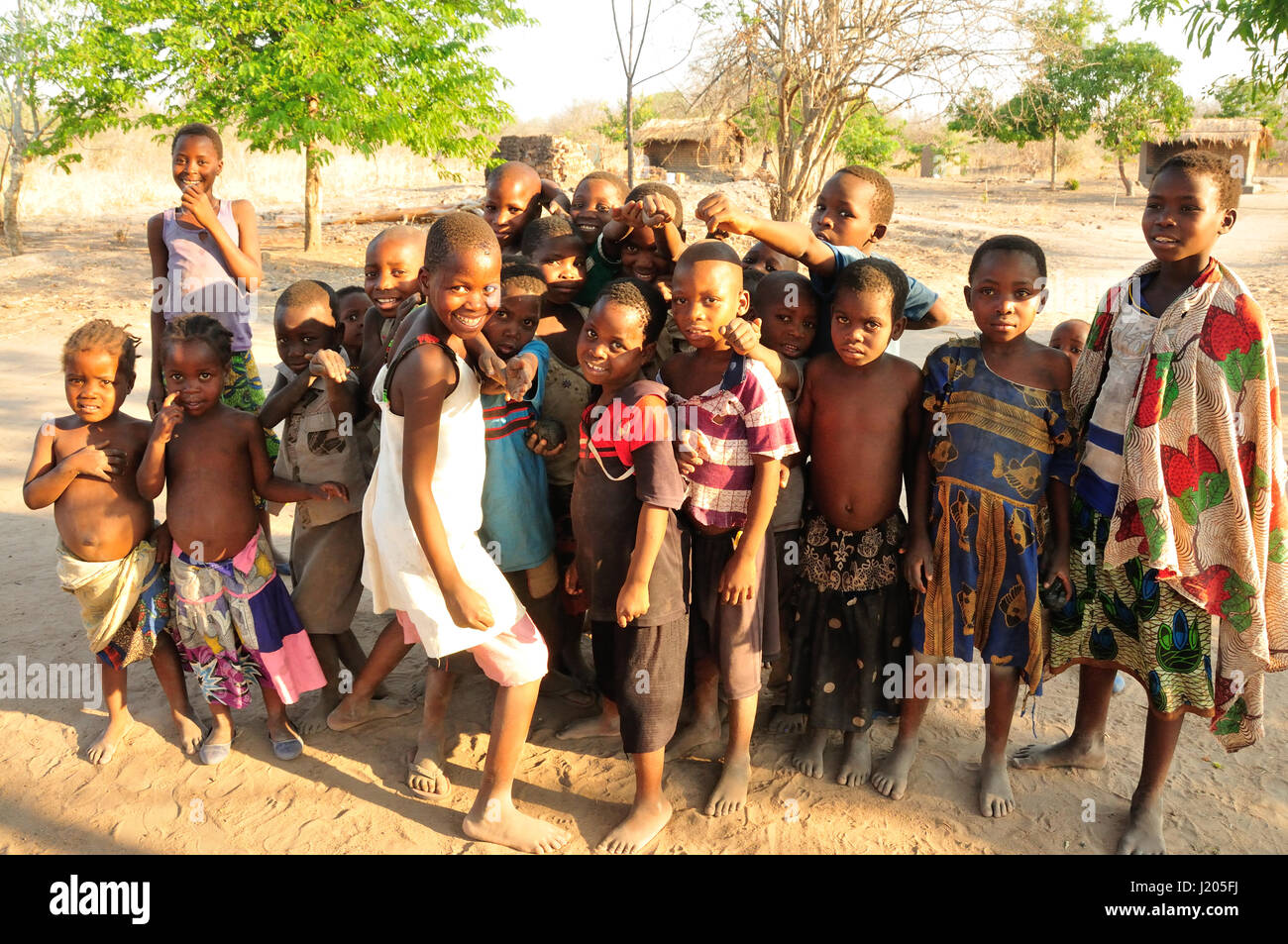 Malawian children in a village Stock Photo - Alamy
