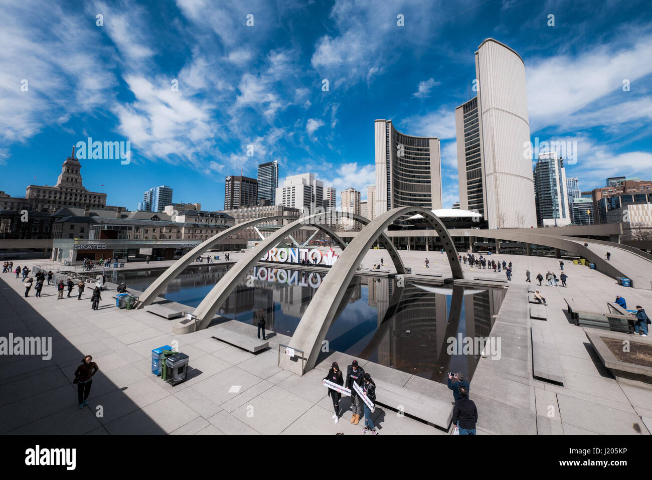 Toronto iconic landmarks city hall, nathan phillips squares, and ...