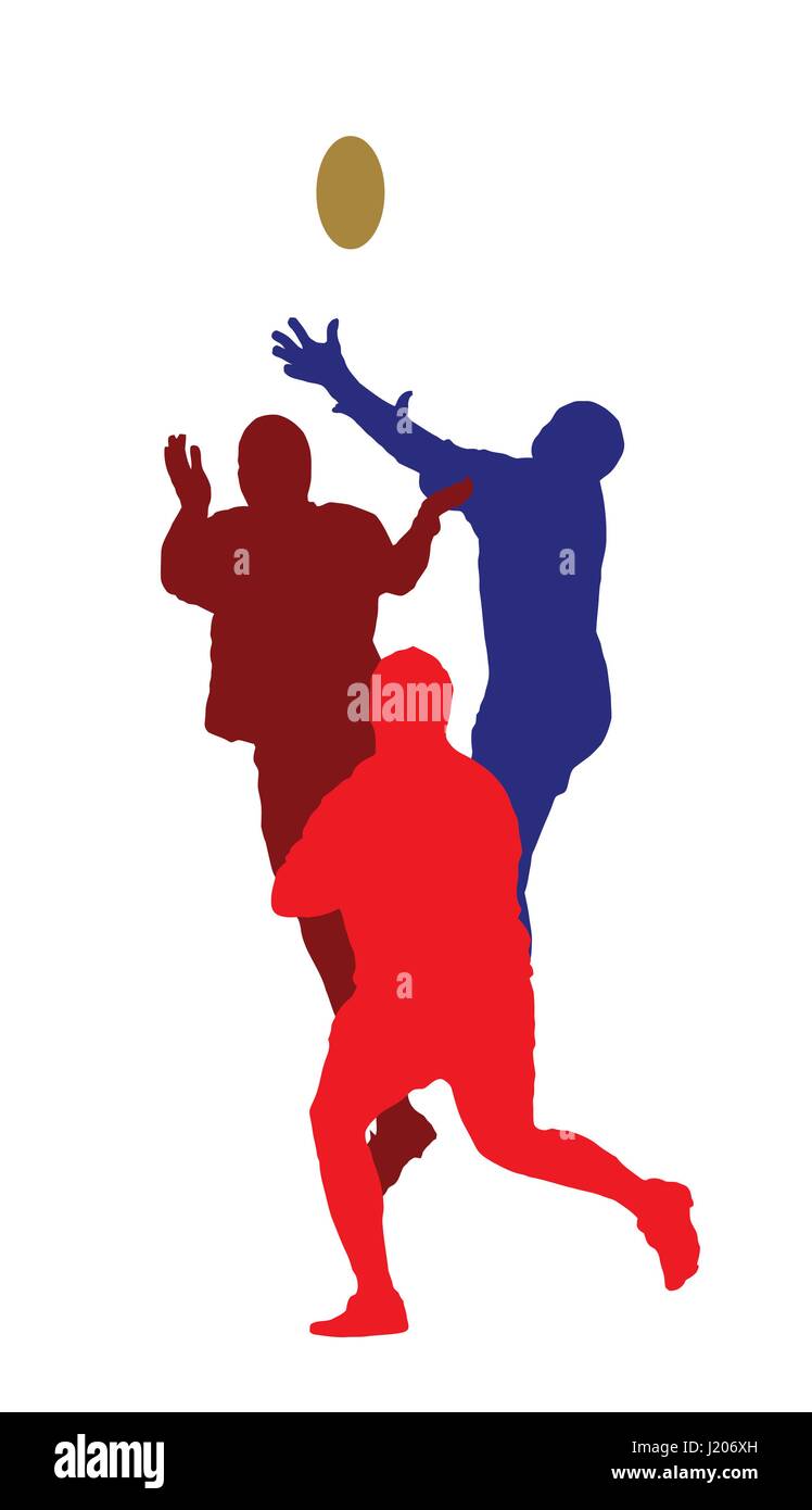 Rugby high ball action jump catch hi-res stock photography and images ...