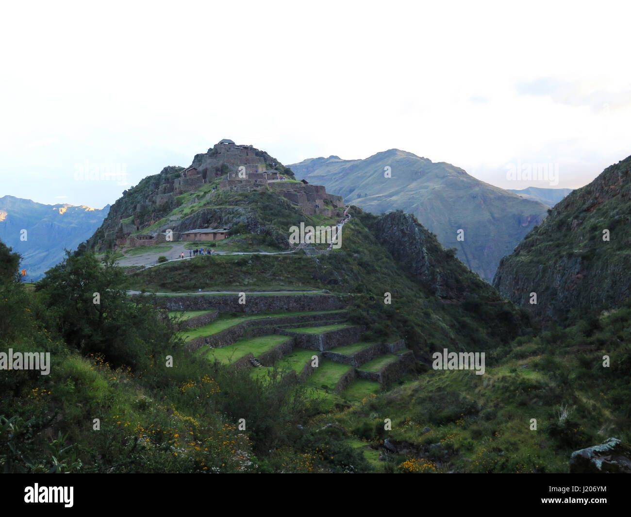 Peru, Pisac (Pisaq) - Inca ruins in the sacred valley in the Peruvian ...