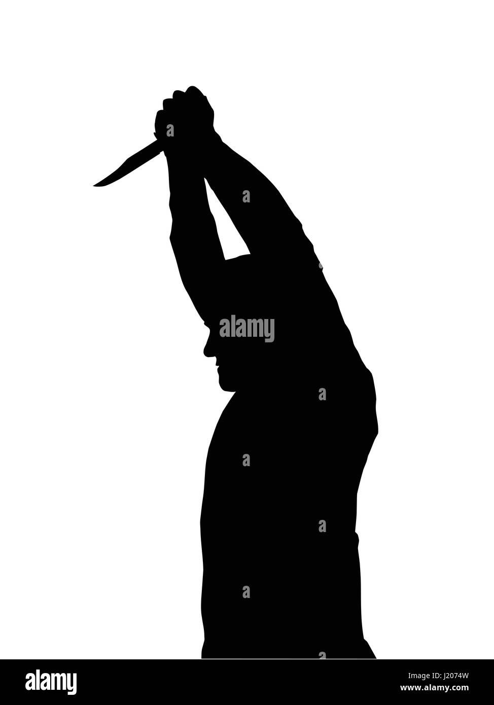 Knife Stabbing Murder Black and White Stock Photos & Images - Alamy