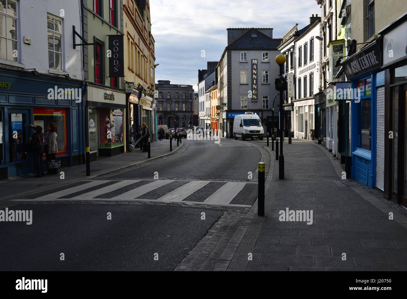 The streets of Kilkenny on a dull spring morning in April Stock Photo ...