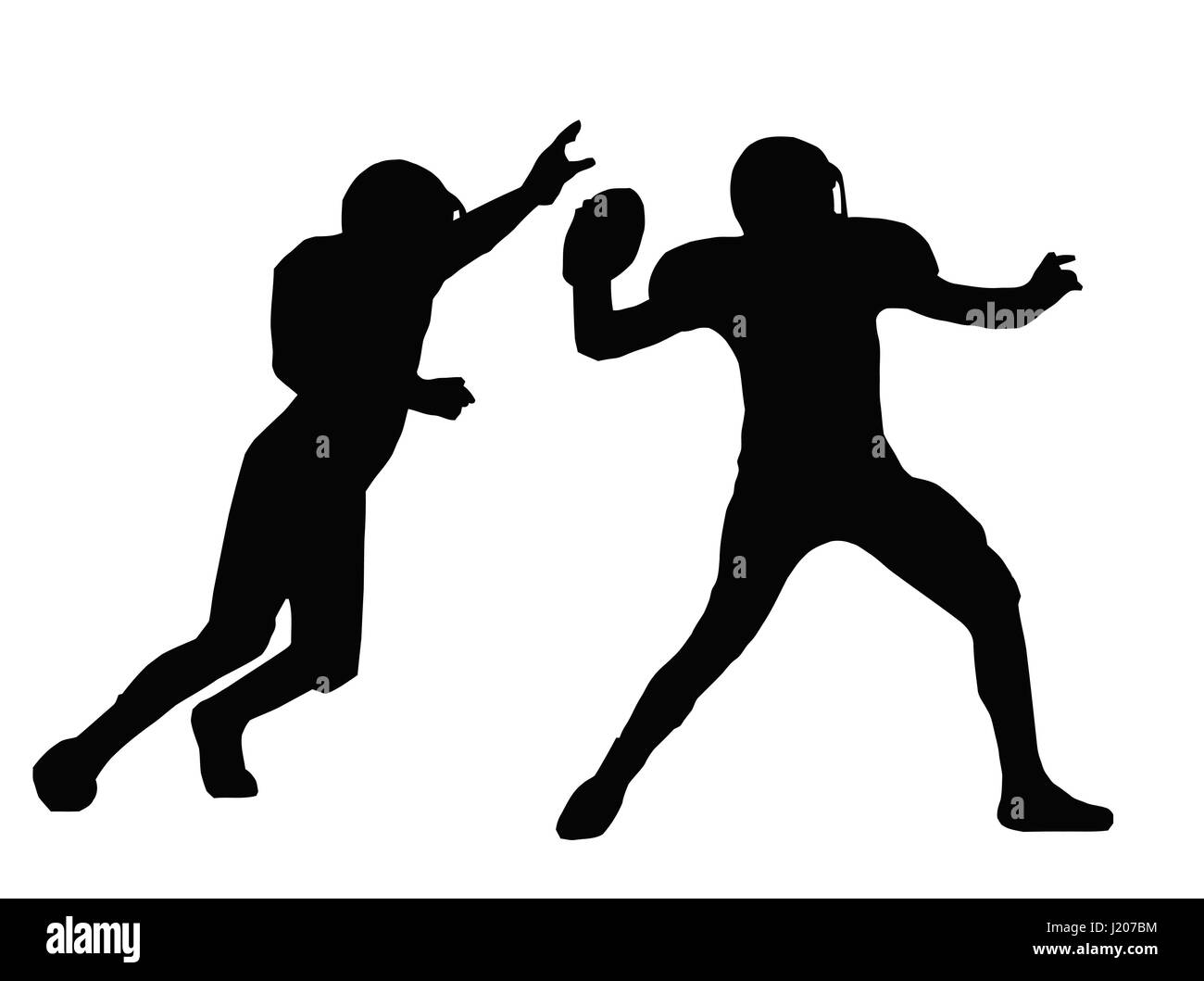American football blocking Stock Vector Images - Alamy