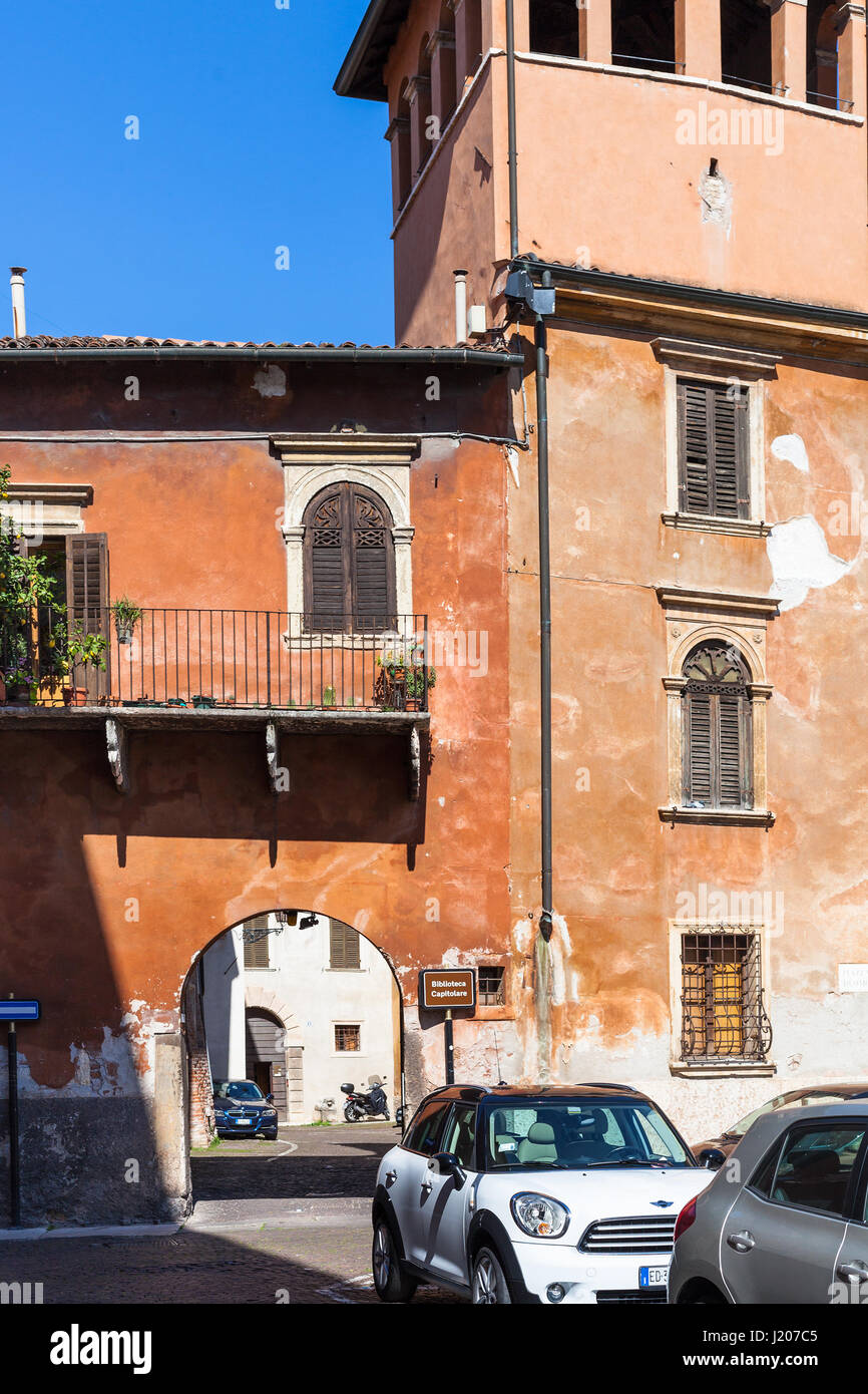 VERONA, ITALY - MARCH 27, 2017: building of Biblioteca capitolare in ...