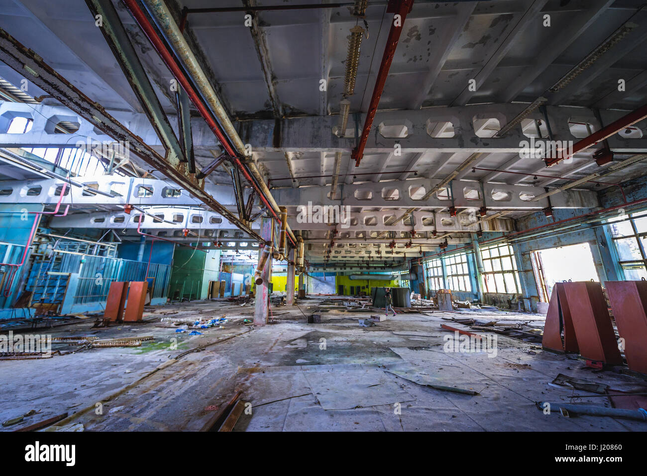 Main workshop of abandoned Jupiter Factory in Pripyat ghost town of ...