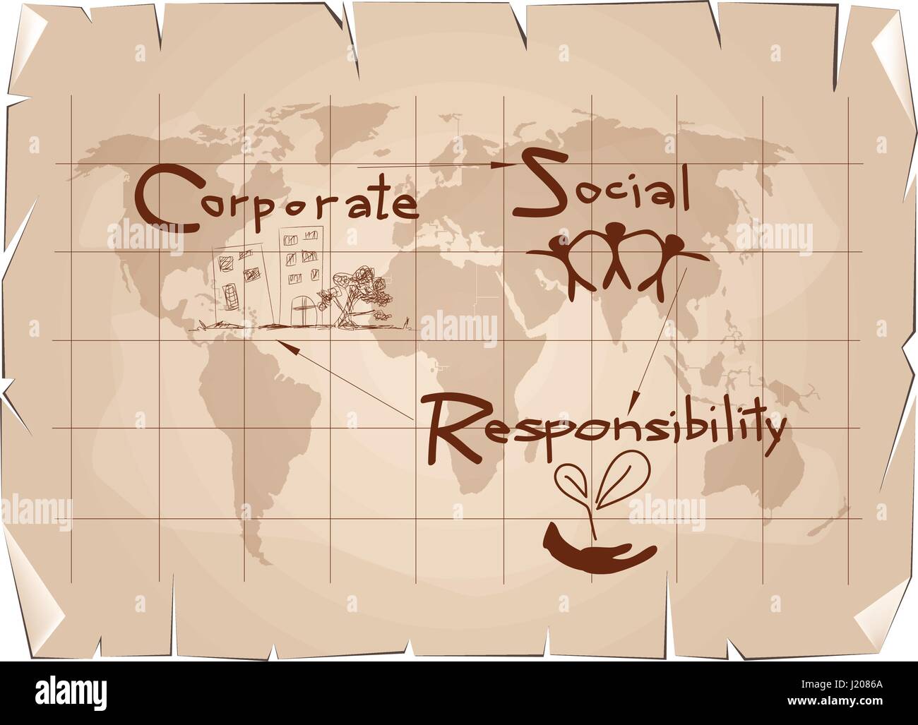 Business Concepts, World Environment with CSR Abbreviation or Corporate ...