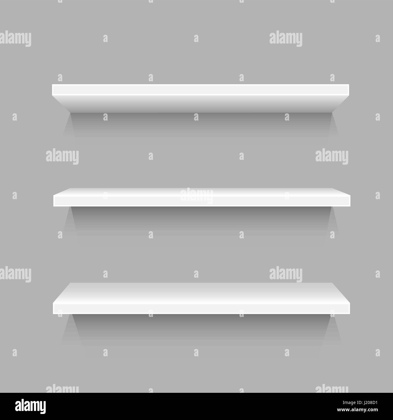 Three simple white shelves Stock Vector Image & Art - Alamy