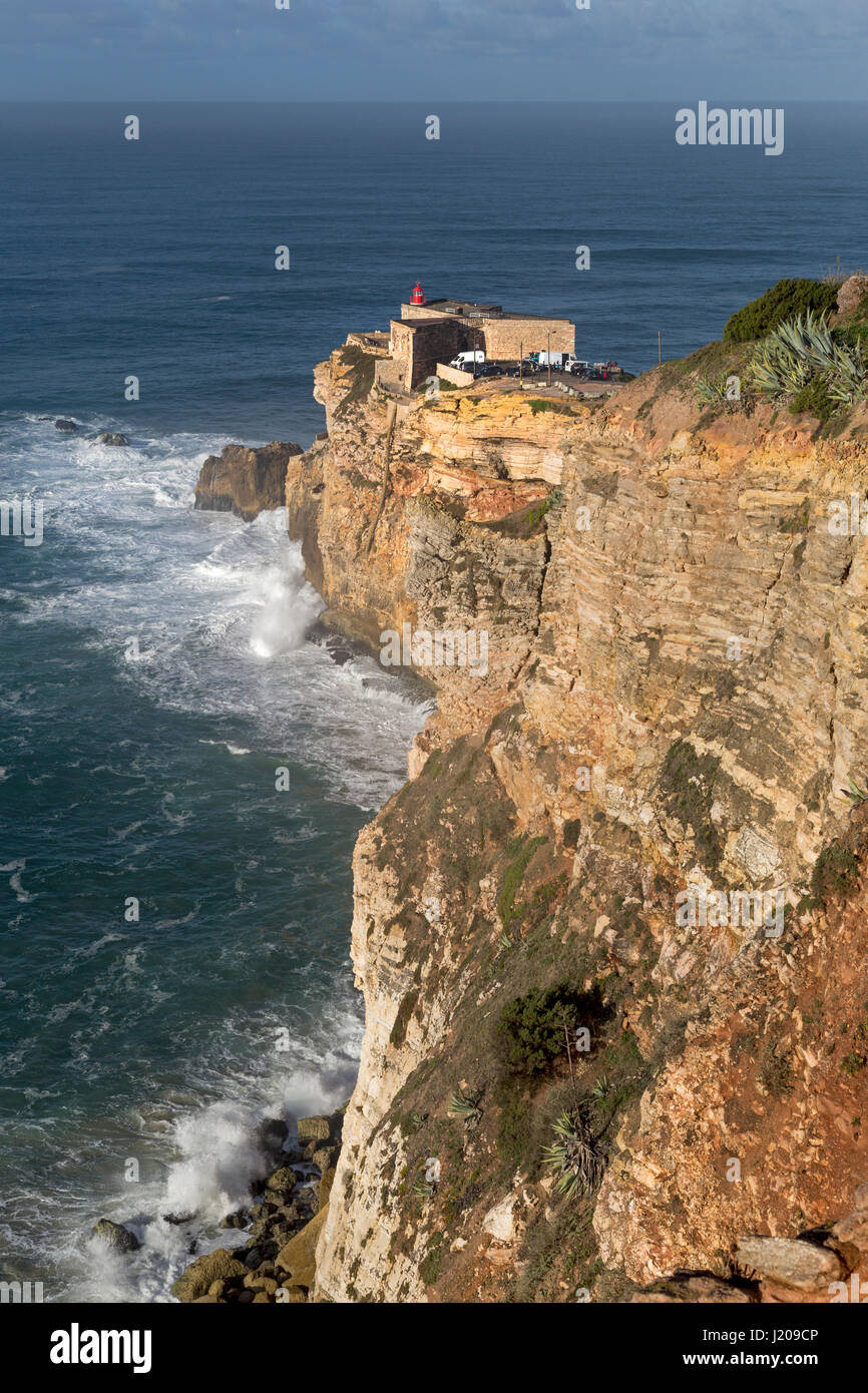 Nazare Portugal Lighthouse Cliff