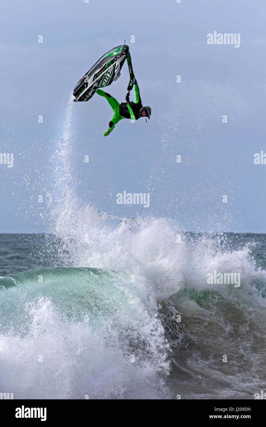 Jet Ski tricks, Atlantic Ocean, Portugal, Europe Stock Photo - Alamy