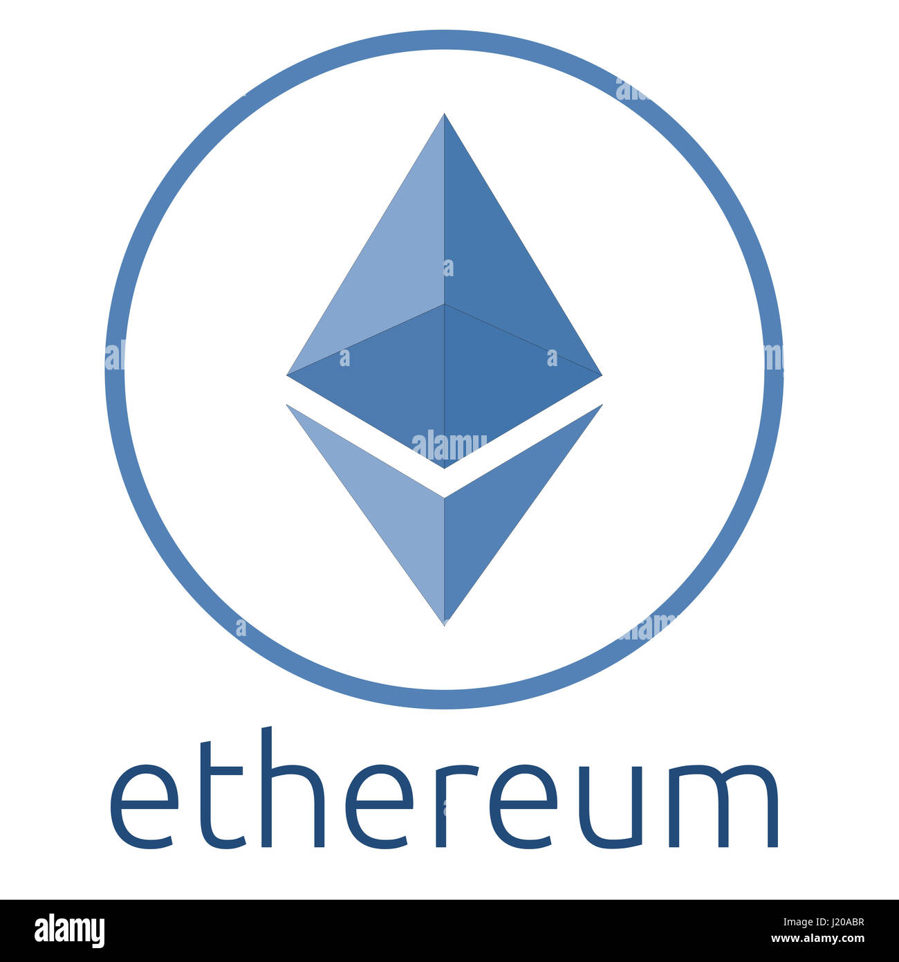 We accept ethereum. Blue ethereum virtual currency Stock Photo - Alamy
