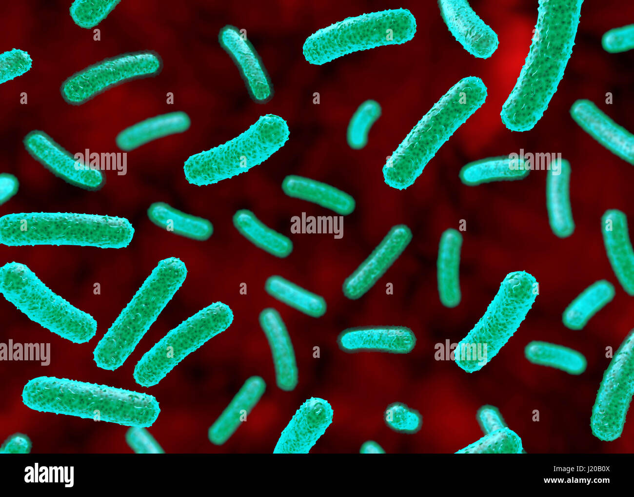 Illustration of bacteria in the body. 3D illustration Stock Photo - Alamy