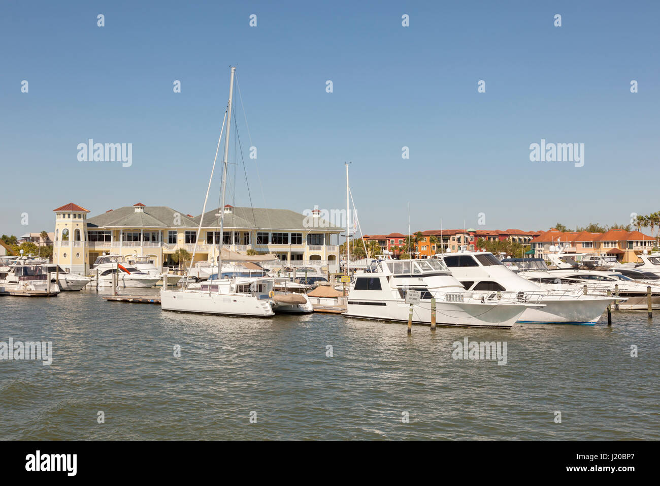Yachts and boats at the marina in Naples, Florida, United States Stock ...